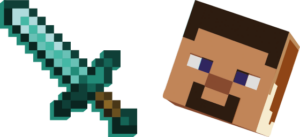 Steve With The Diamond Sword Minecraft Cursor : Change cursors