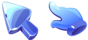 Blue Texture Classic Cursor : Change cursors