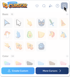 How to Use Change Cursor Extension? : Change cursors